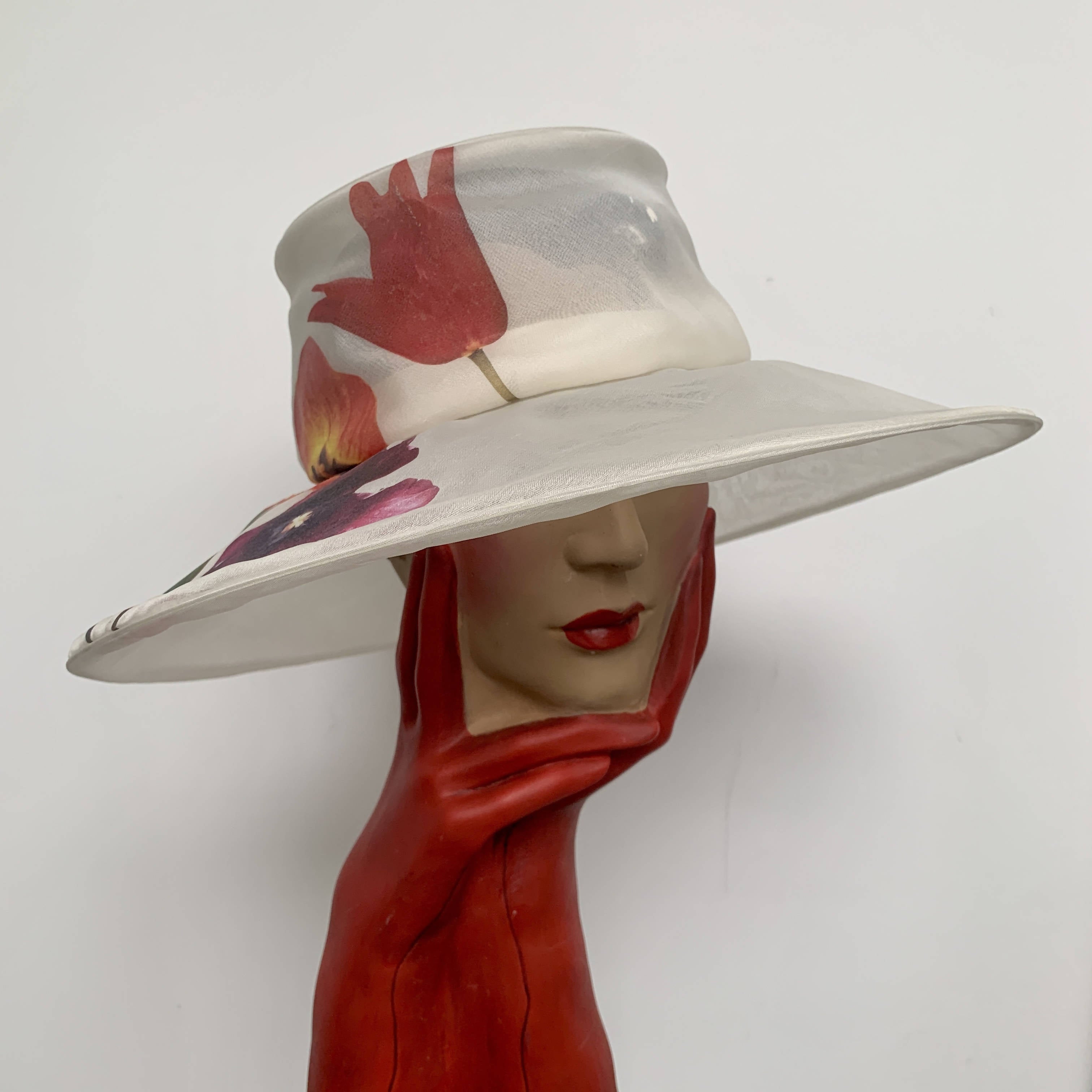 Miss Jones Stephen Jones Millinery Vintage beautiful floral wide brim ...