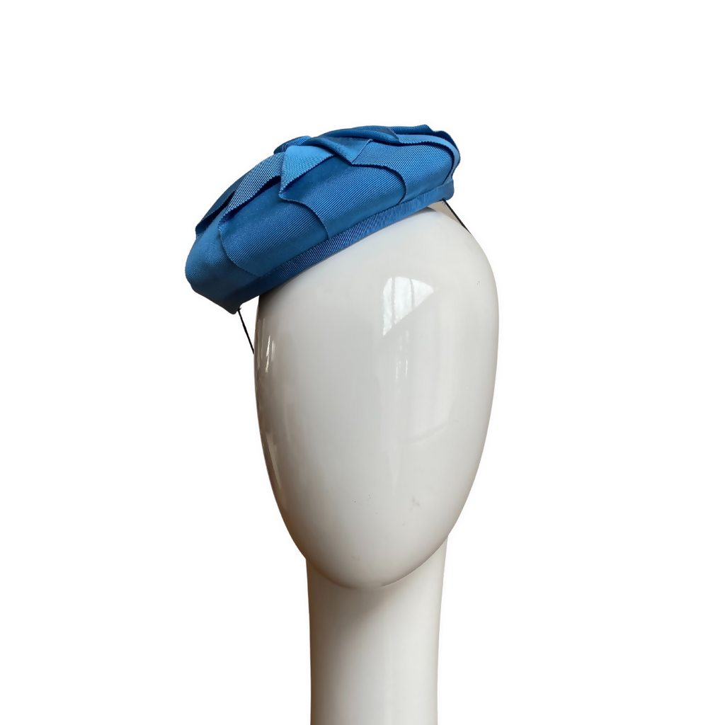 Cornflower blue pinwheel percher fascinator | Sew Fancy – The Hat ...