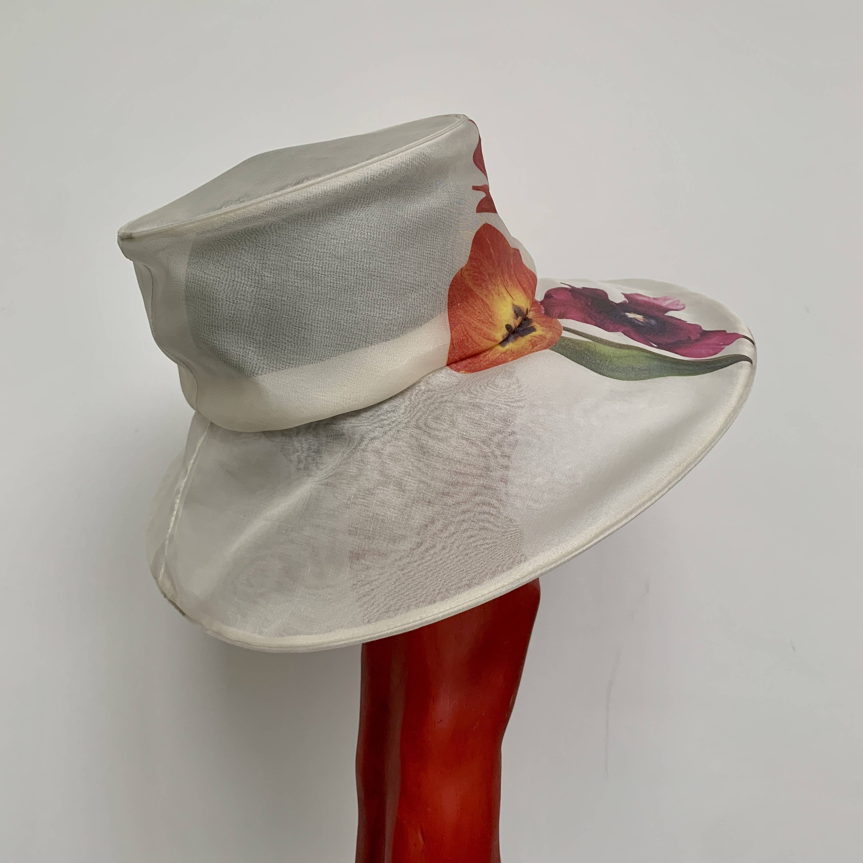 Miss Jones Stephen Jones Millinery Vintage beautiful floral wide brim ...