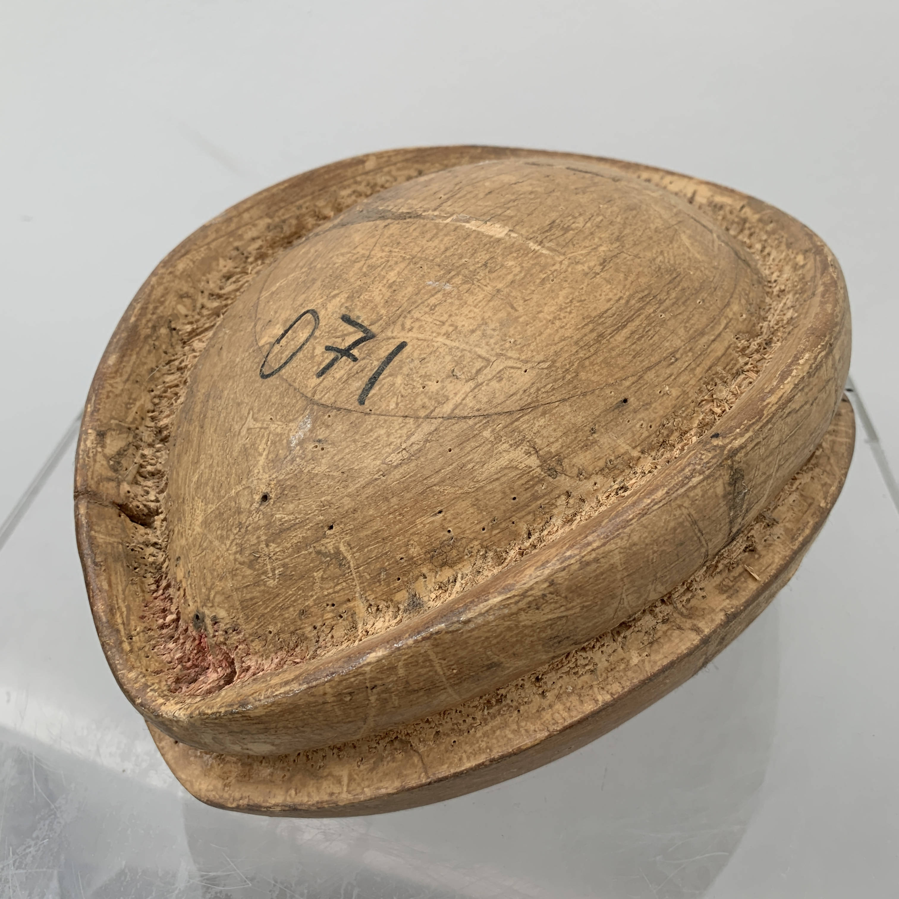 Vintage wooden crown hat block with bottom edge – The Hat Circle by X ...