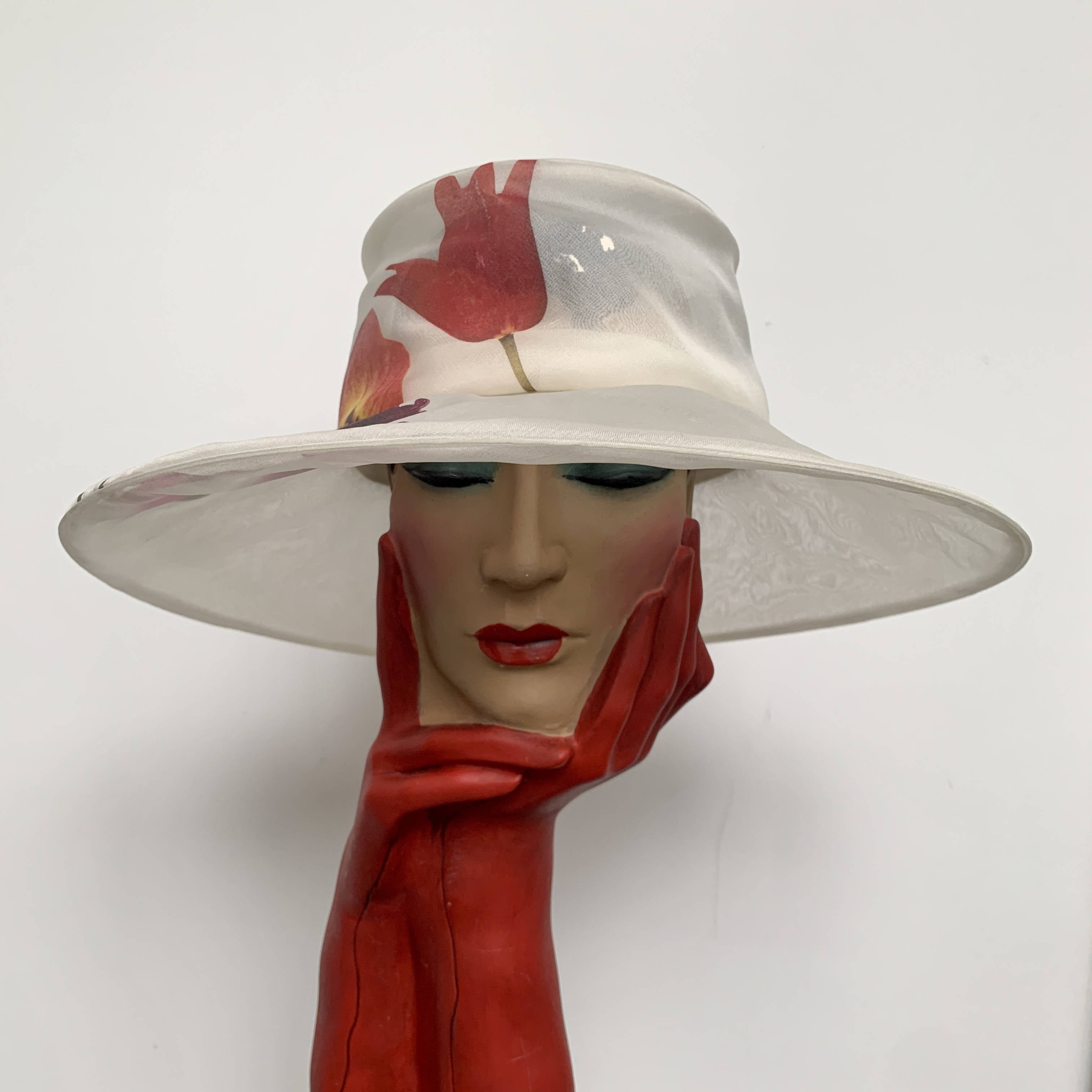 Miss Jones Stephen Jones Millinery Vintage beautiful floral wide brim ...