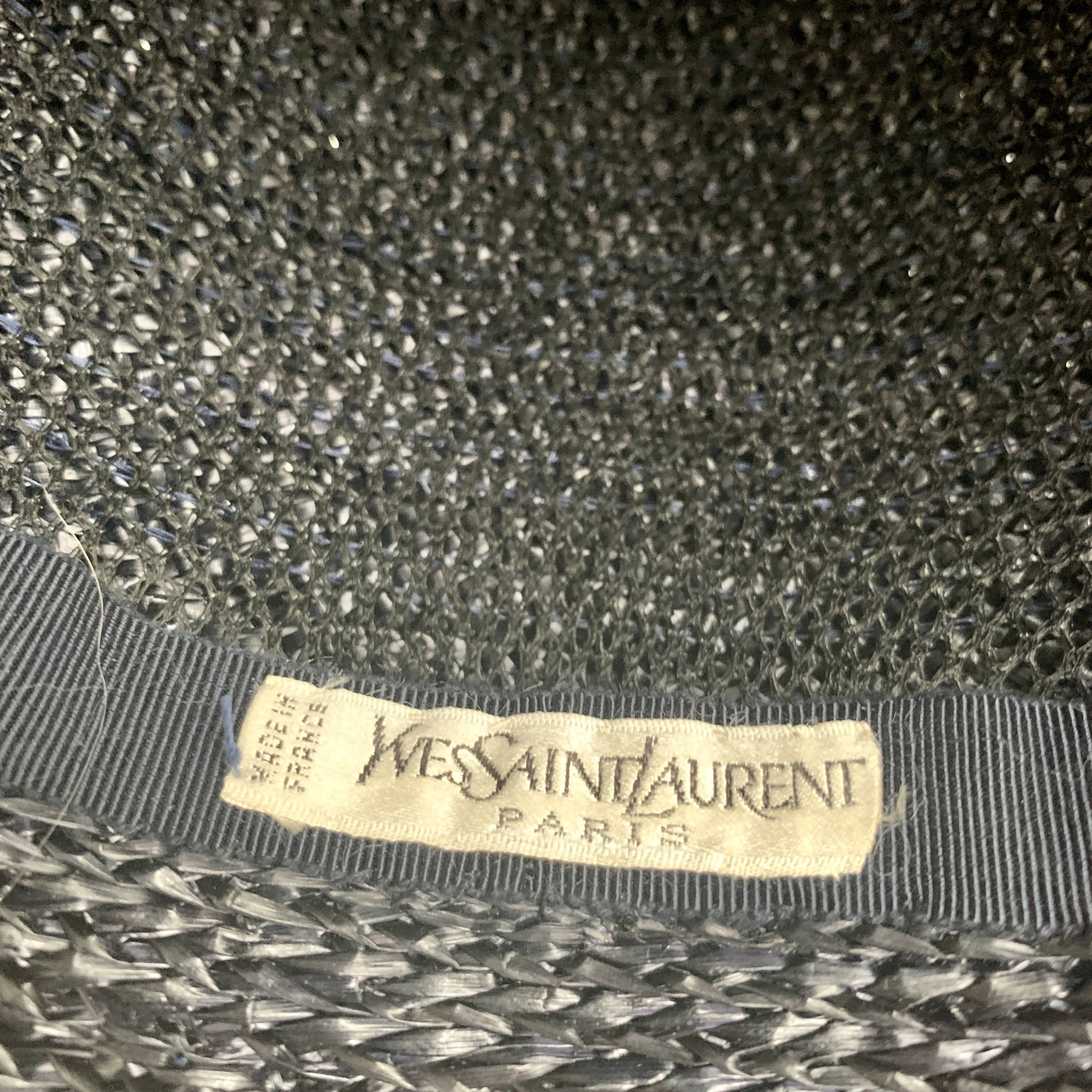 Yves Saint Laurent YSL Designer 1960’s Straw Oversized Hat | The Hat ...